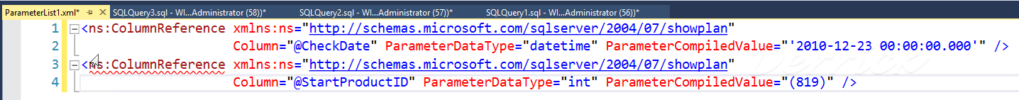德瑞克：SQL Server 學習筆記: TSQL: Look at parameter from execution plan, 查看 執行 ...