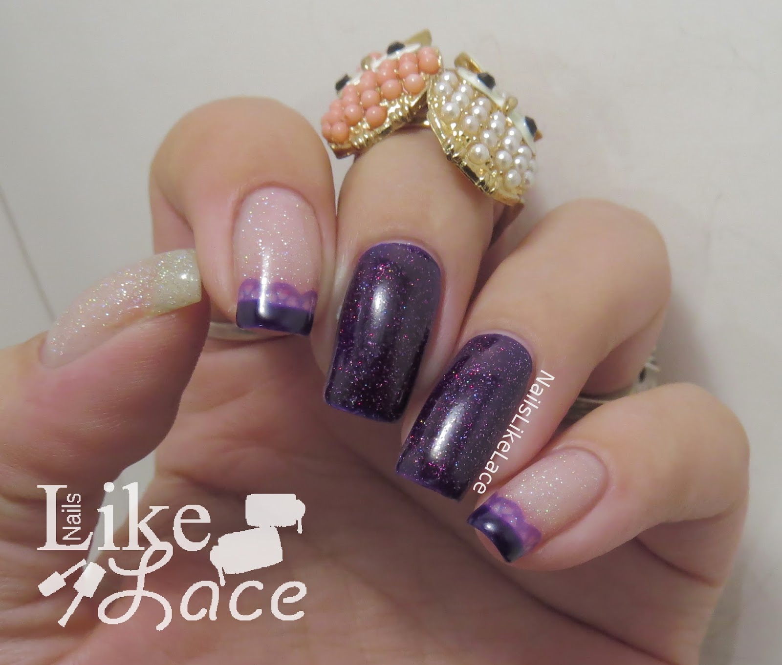 NailsLikeLace: Lacey French Tip Stamped Mani