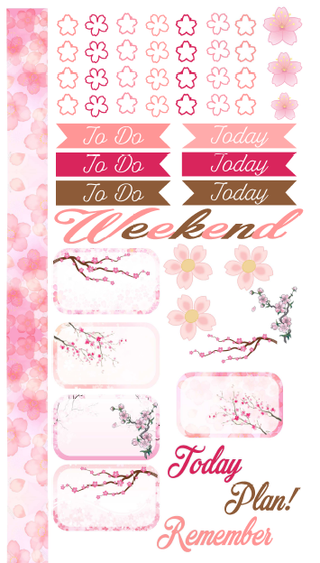 Dodo Charms: Sakura sticker kit