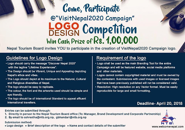 Logo Design Competition at Visit Nepal 2020 Campaign - Trekking Buzz ...