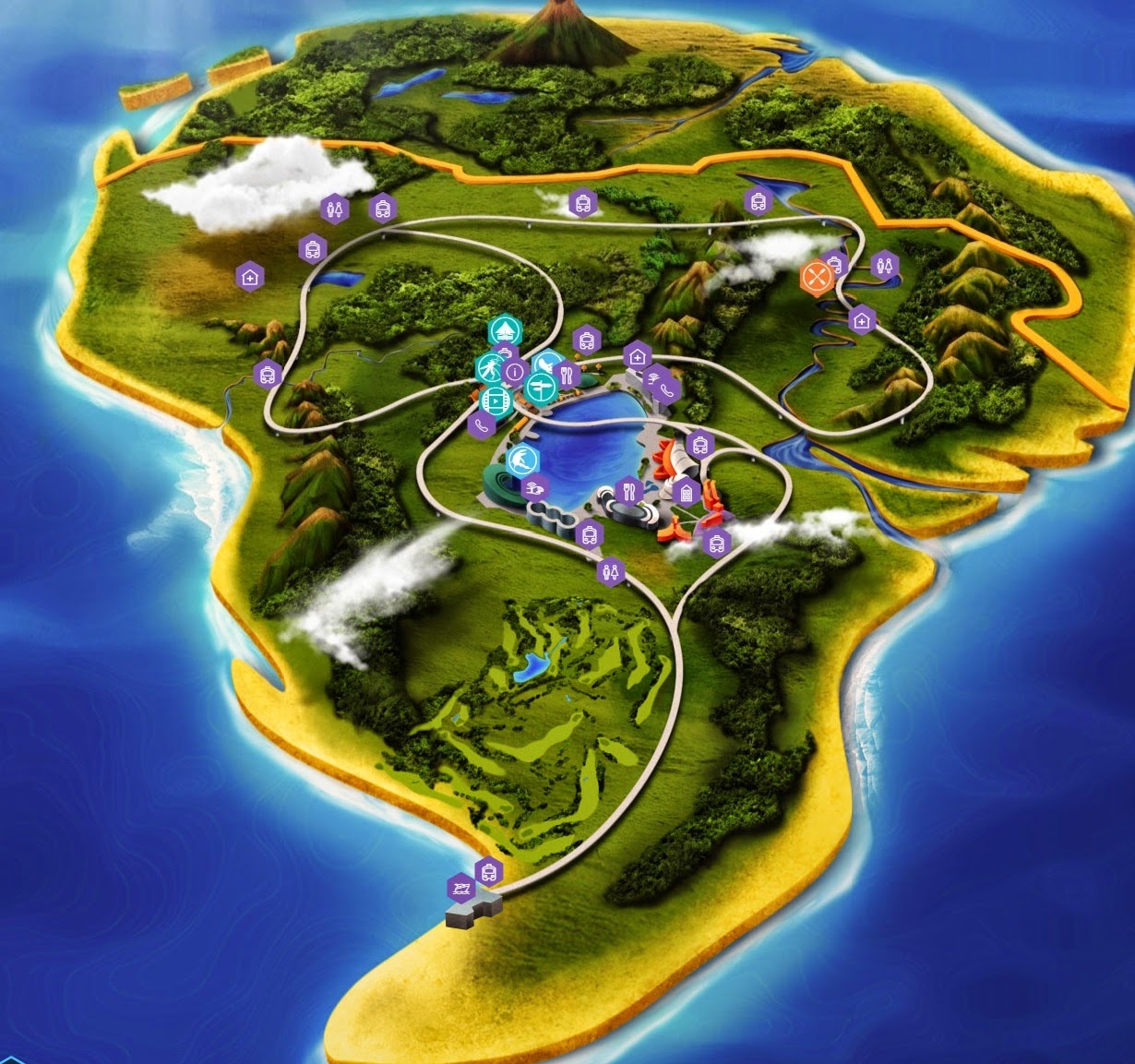 MUNDO JURÁSICO (JURASSIC WORLD): ESTE ES EL MAPA DEL PARQUE