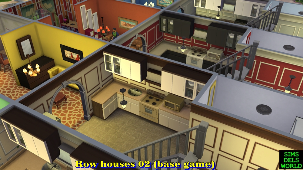 SimsDelsWorld: The Sims 4 : Row houses 02 (base game)