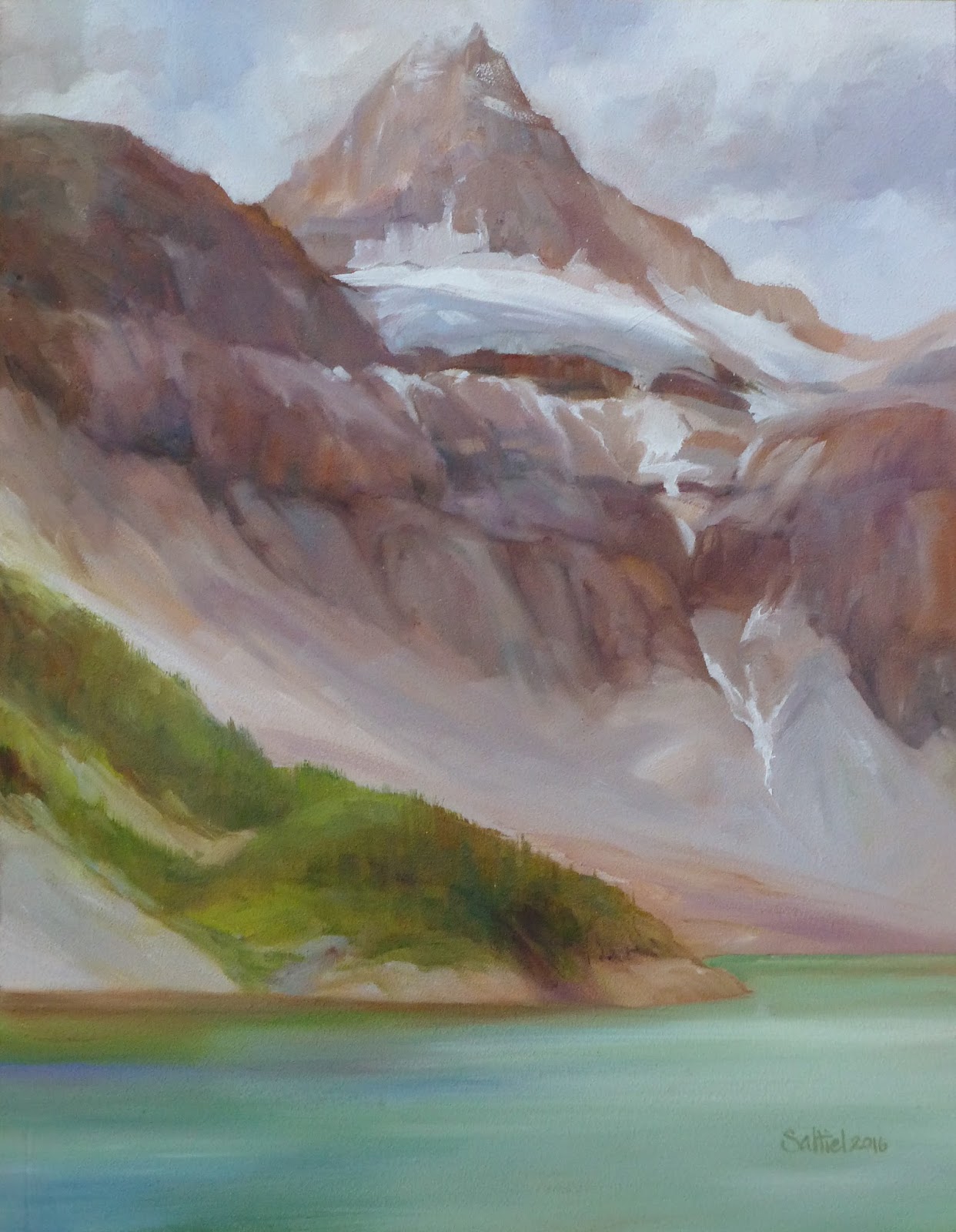 Art by Saltiel: Painters & Hikers at Mount Assiniboine