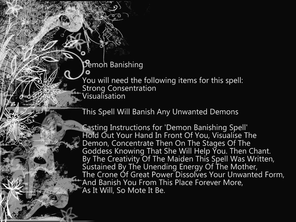 Solitary Fire Walker's Book of Shadows: Demon Banishing