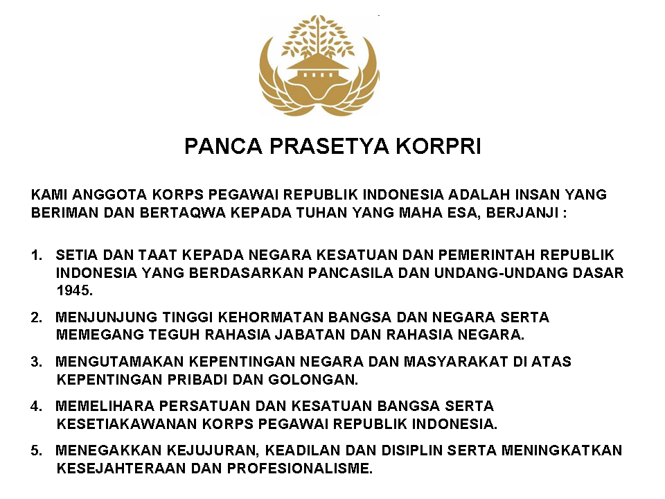 Panca Prasetya Korpri - Korpri Kabupaten Bantaeng