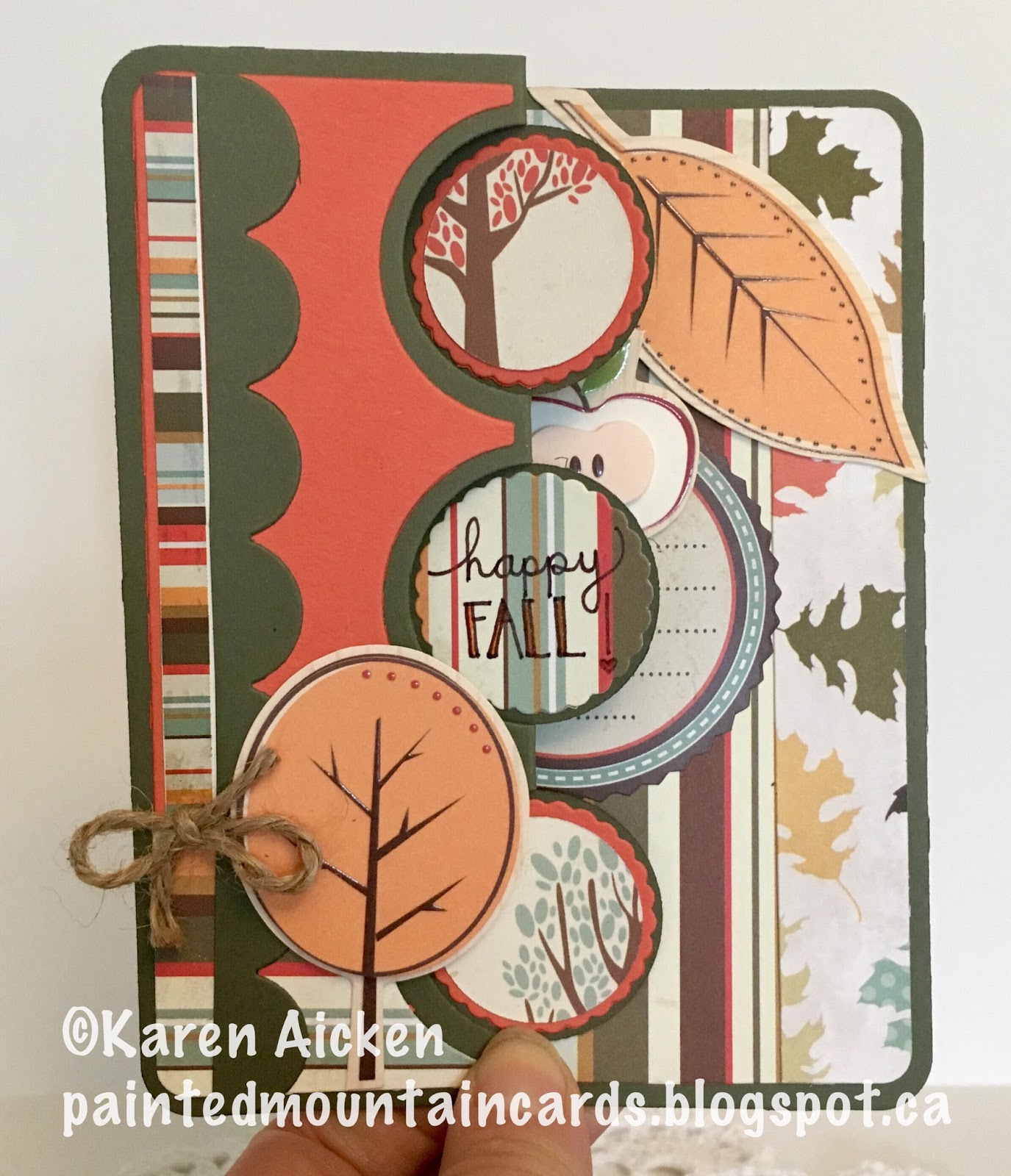 Painted Mountain Cards: Triple Circle Flip-its Card for Fall