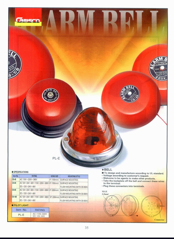 JUAL ALARM BELL CAMSCO CB-10B | Supplier Alat Safety, Alat Teknik, Alat ...