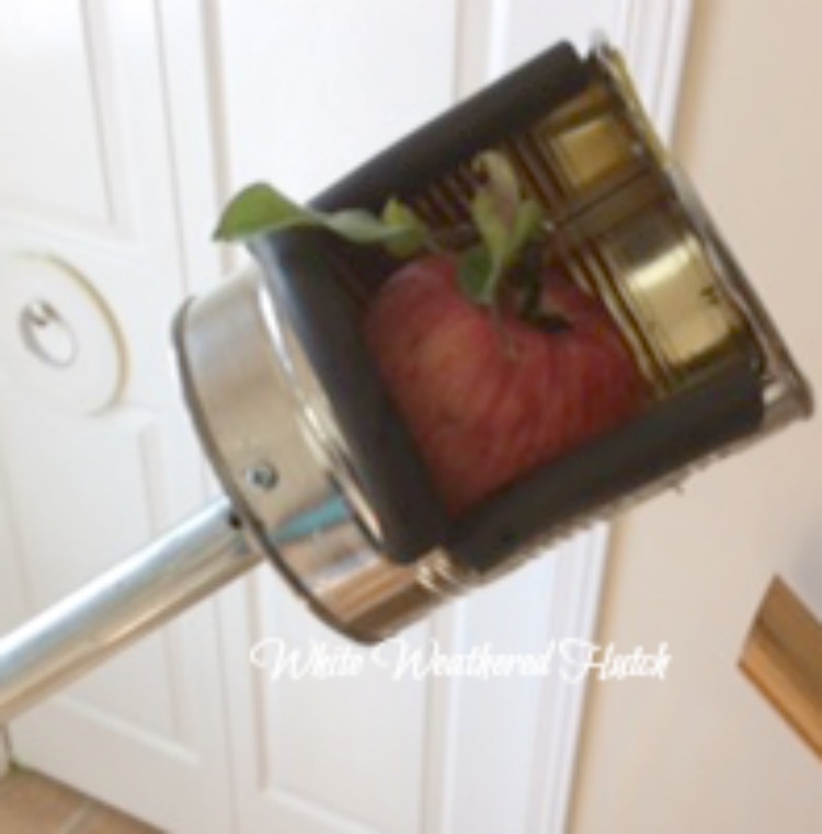 White Weathered Hutch: Home made Apple Picker DIY