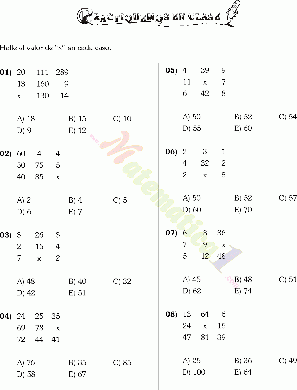 DISTRIBUCIONES Y ANALOGÍAS NUMÉRICAS EJEMPLOS RESUELTOS DE PRIMARIA Y ...