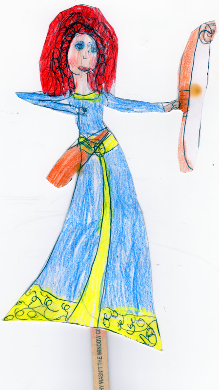 Princess Sarah's Art: Brave stick puppets