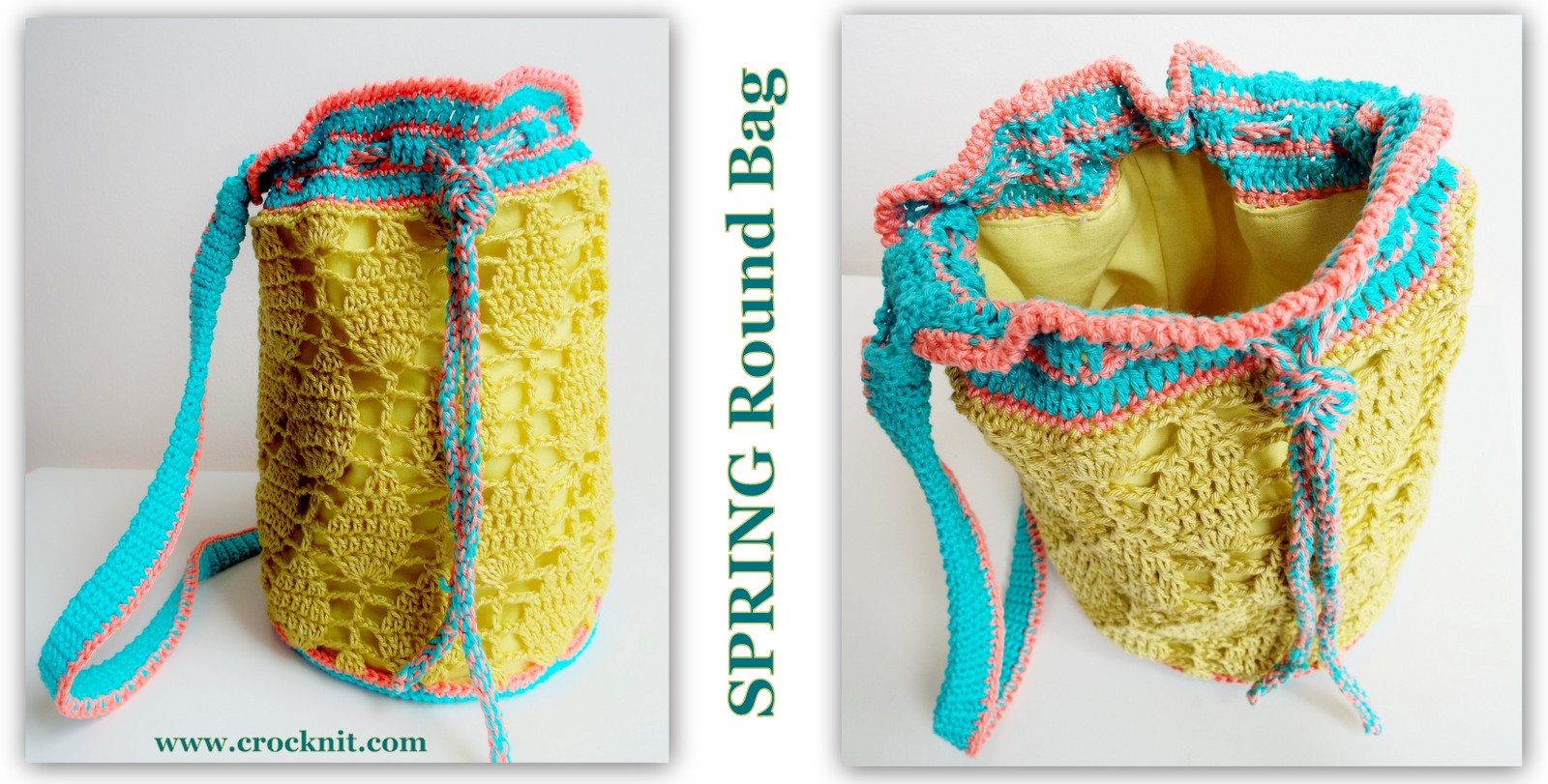 MICROCKNIT CREATIONS: SPRING ROUND BAG Crochet Pattern