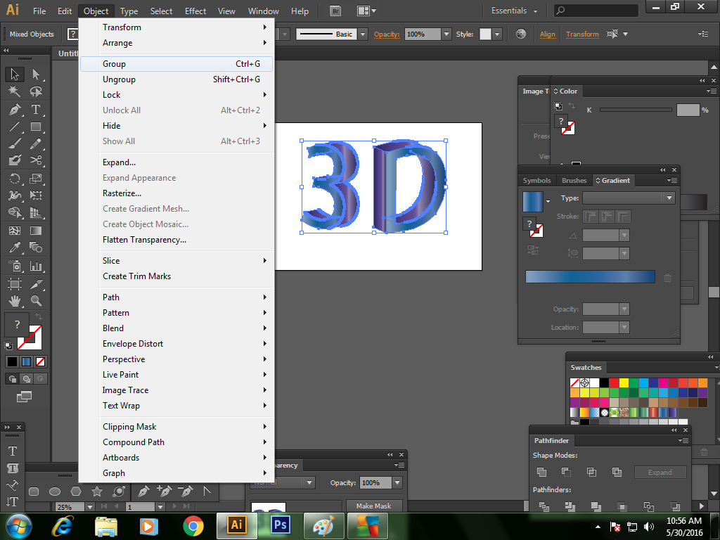 3D text in illustrator tutorial