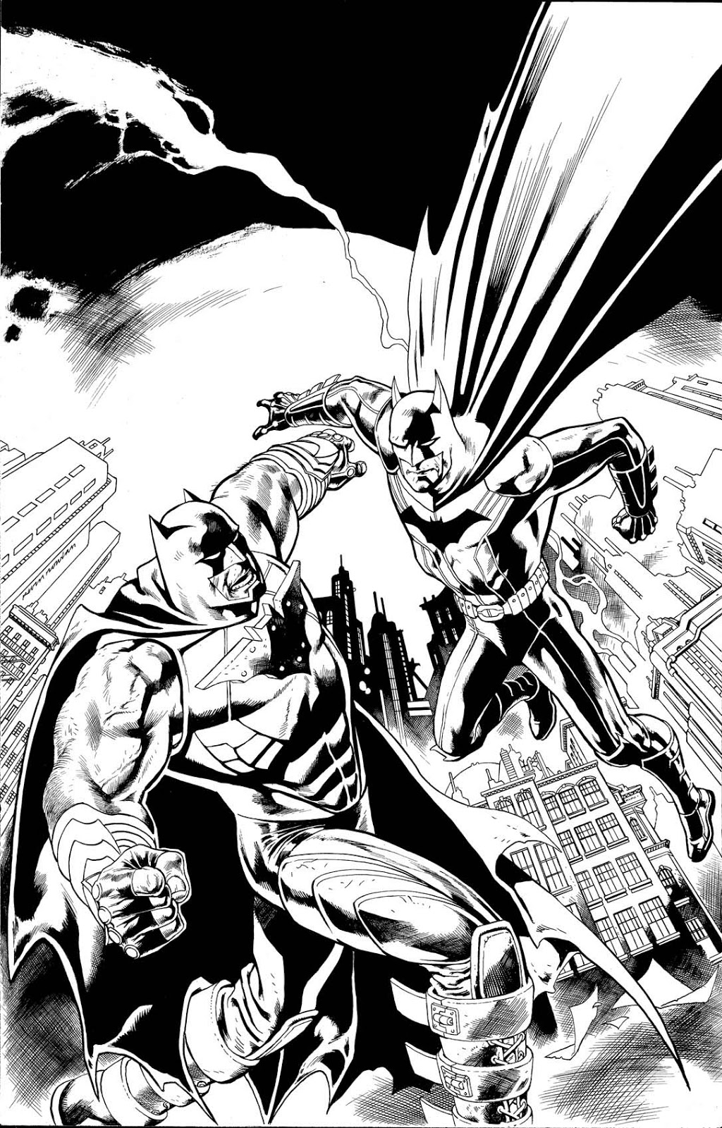Kevin Nowlan: Batman vs Bat-Bane Variant Cover art