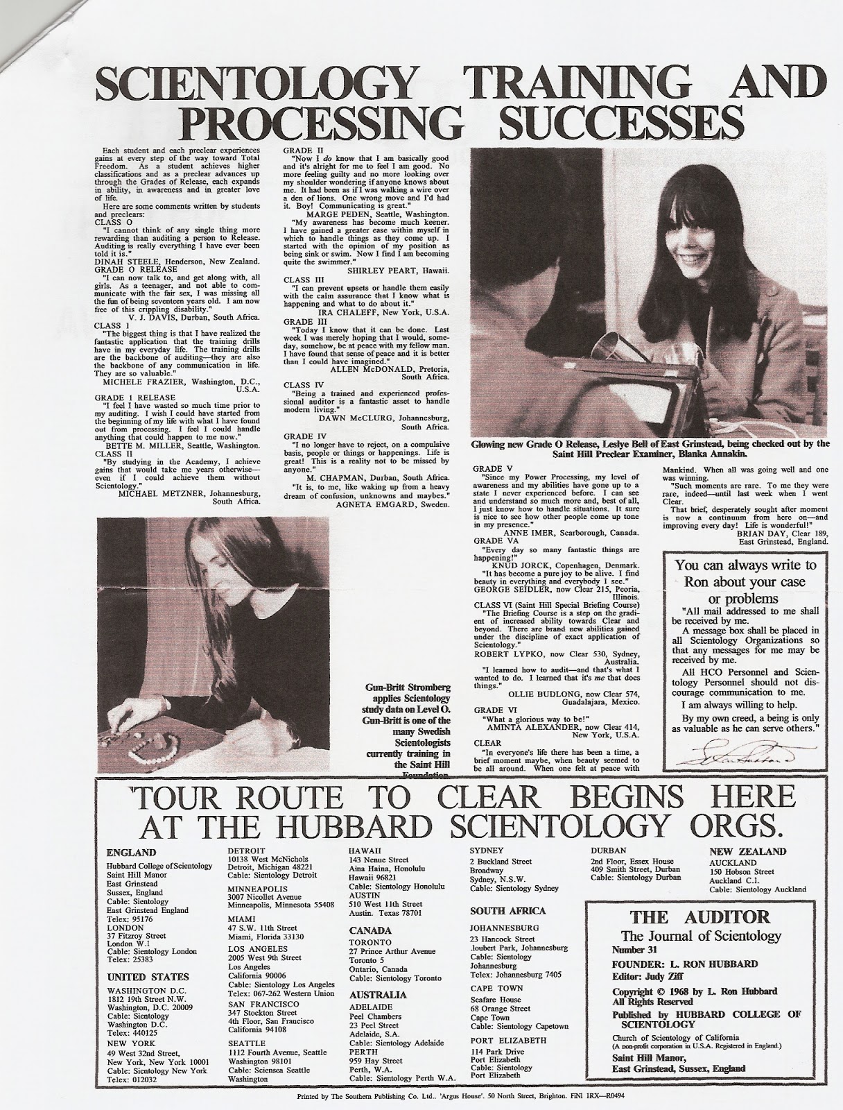 Scientology -The Apollo series: Auditor 31