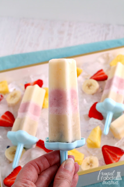 Frugal Foodie Mama: Banana Split Ice Cream Pops