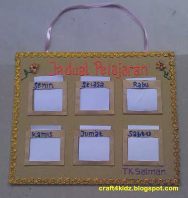 The cool kids school time table - Craft For Kids