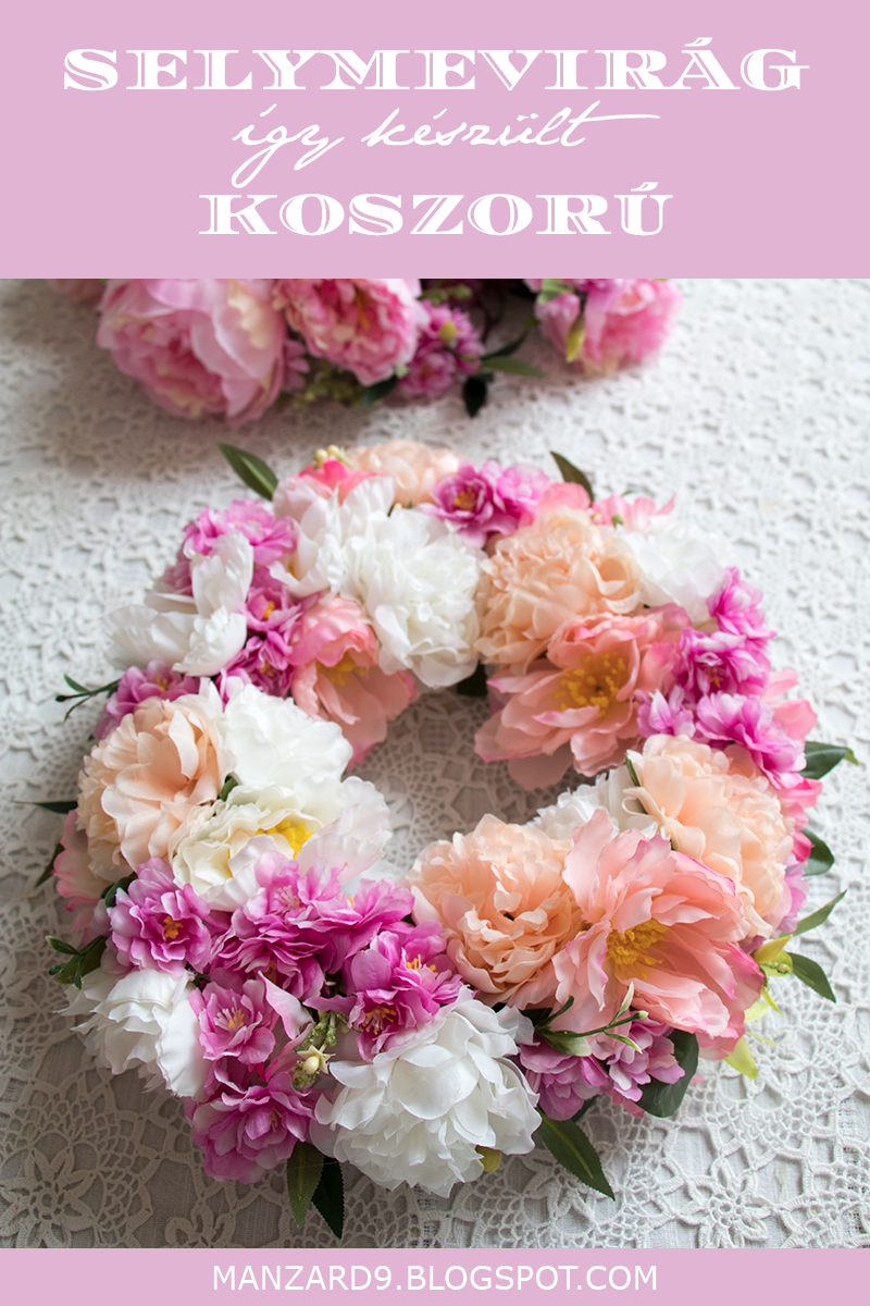 Manzard9: Tavaszi selyemvirág koszorú - így készült