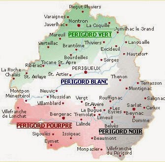Map of dordogne region france - Olfemap