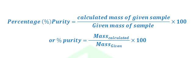 Welcome to Chem Zipper.com......: PERCENTAGE(%) PURITY OF GIVEN SAMPLES: