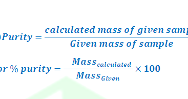 Welcome to Chem Zipper.com......: PERCENTAGE(%) PURITY OF GIVEN SAMPLES: