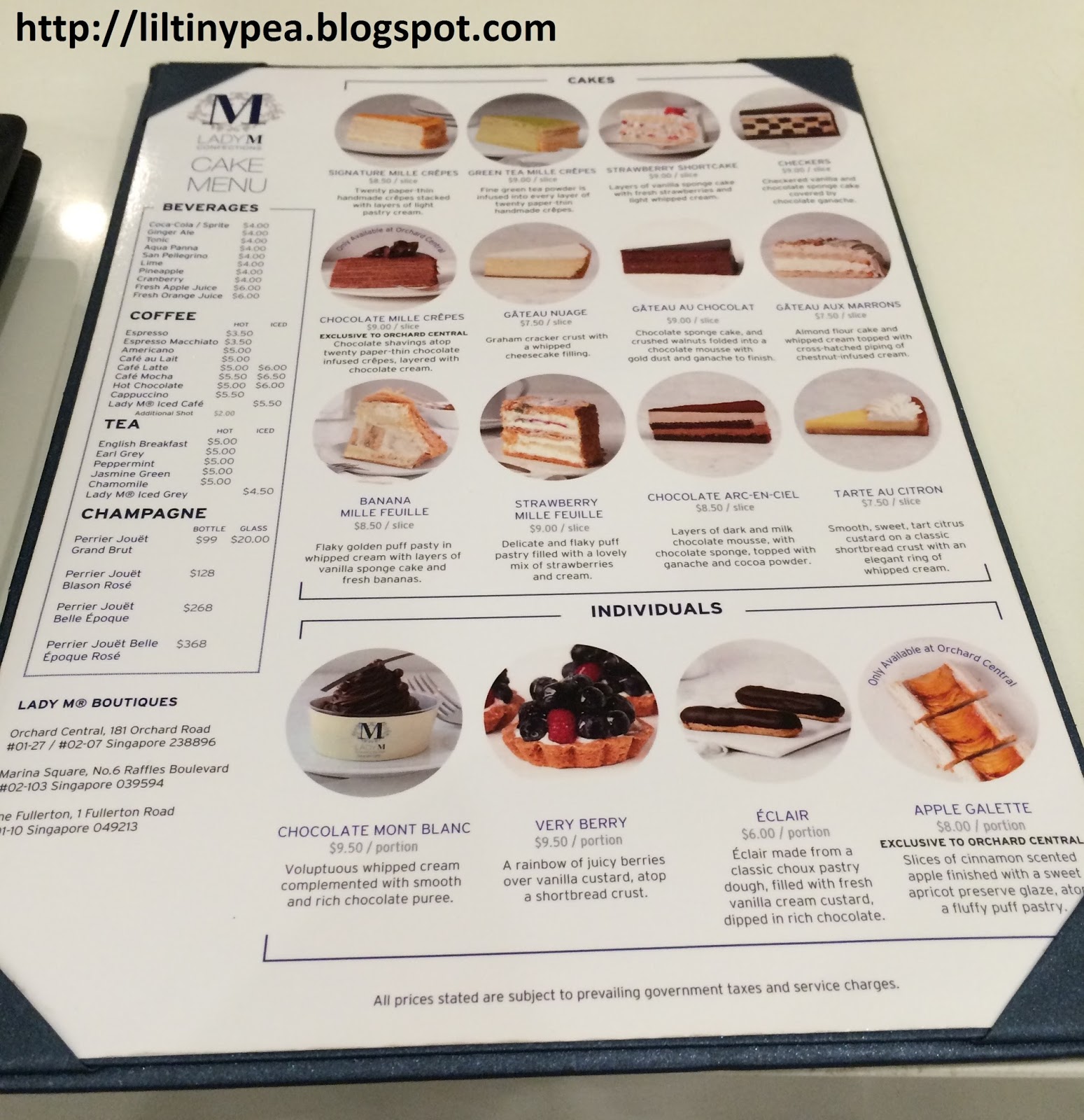 Tiny Pea's Travel & Foodie experiences: [Foodie] Lady M @ Orchard Central