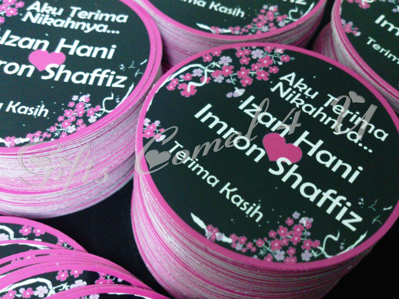 Gifts Comel 4 U: Ordered by Hani : Sticker (Round = 5.4cm)