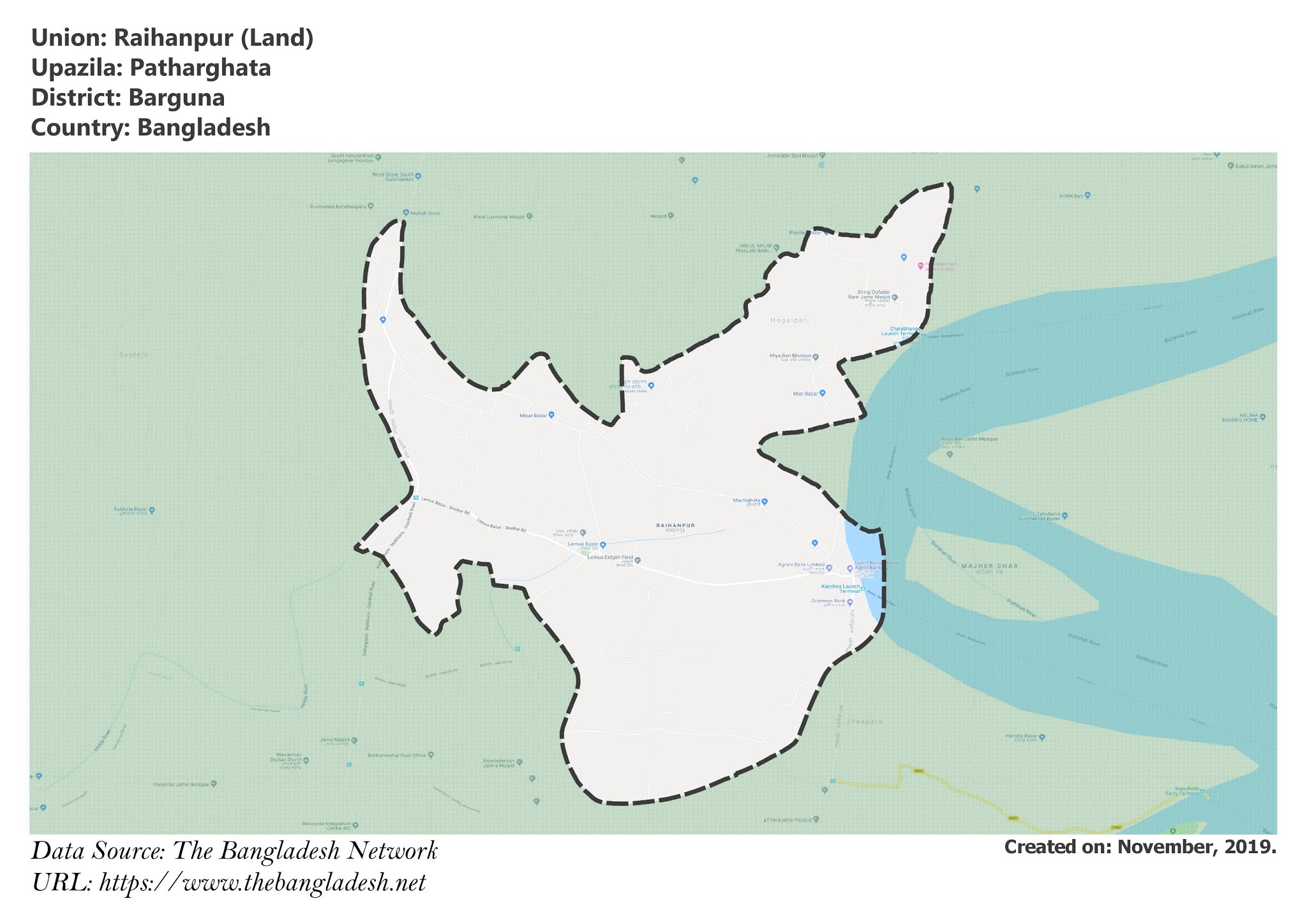 Raihanpur Union, Barguna