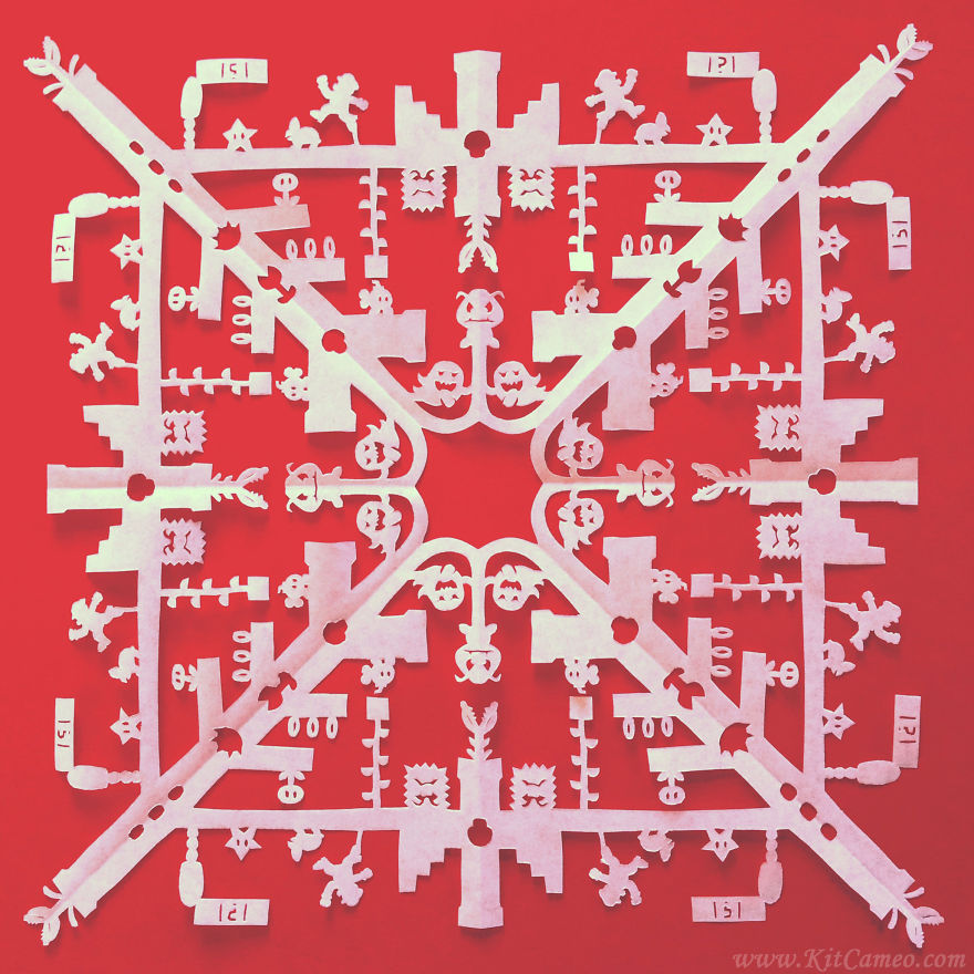 paper-cut snowflakes with highly detailed ~ easy paper craft for kids