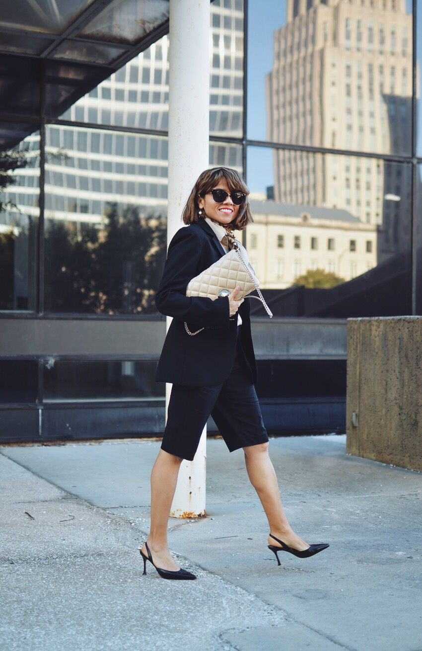 Bermuda Shorts For Monday Work Outfit | MY SMALL WARDROBE