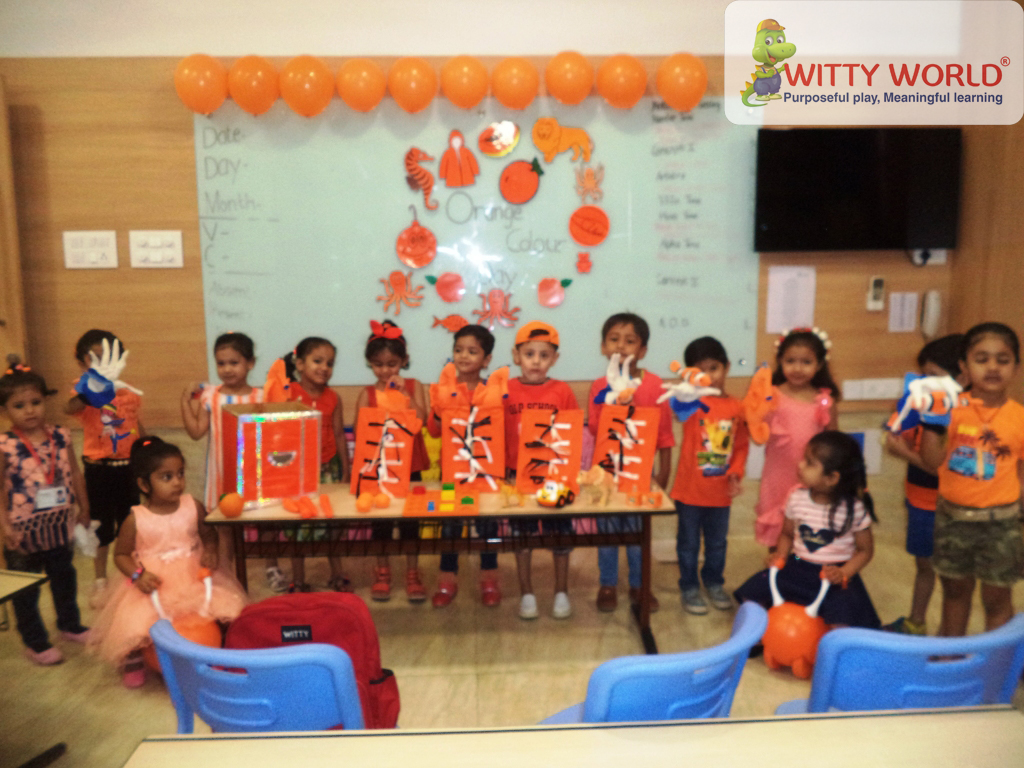 On the top of the World...: Orange Colour Day (Junior KG, Witty World ...