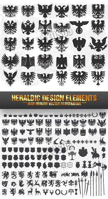 Quality Graphic Resources: Heraldic Design Elements - Vector Stock