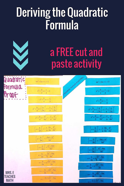 Quadratic Formula Derivation | Mrs. E Teaches Math