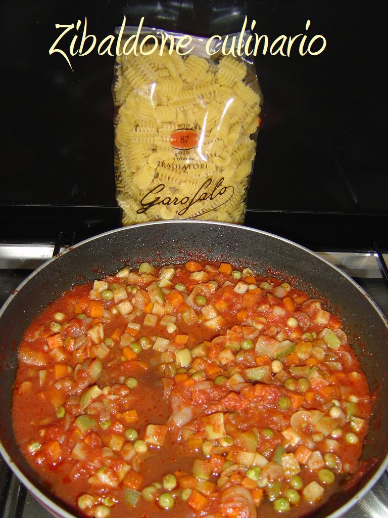Zibaldone culinario: Radiatori con sugo di verdura detto anche primavera
