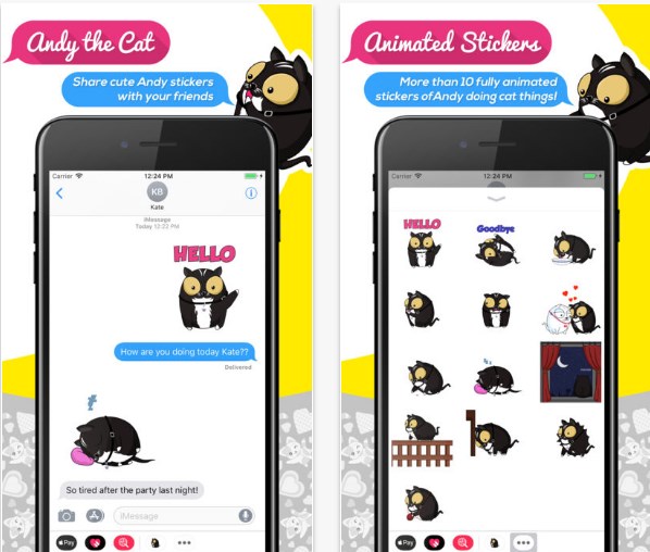 HIGHTECHHOLIC: Andy the Cat Stickers – Cute Animated Cat Stickers