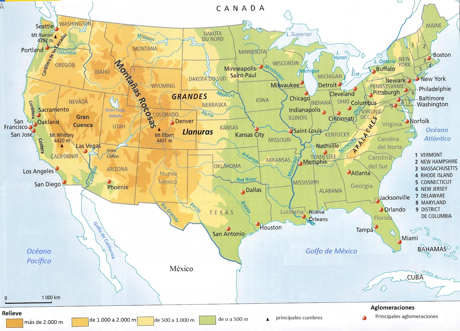 Collège Sección Española: Geografía