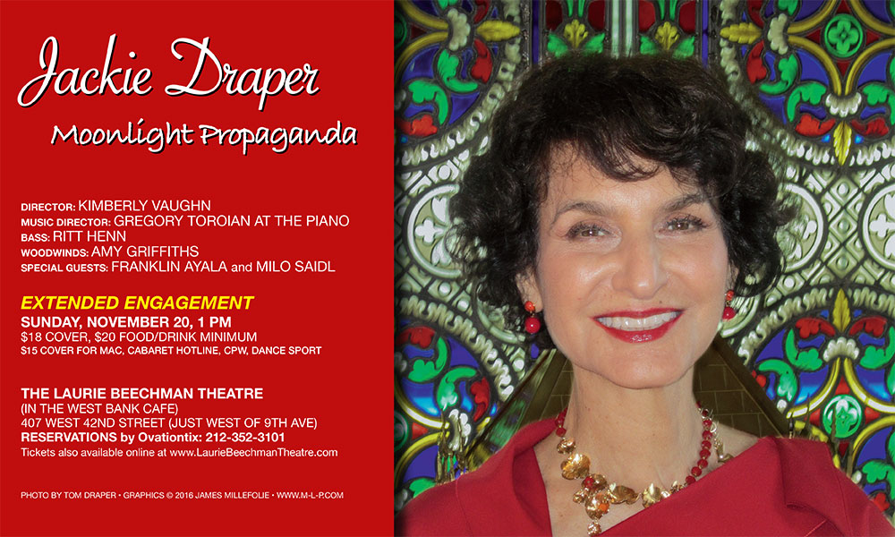 Cabaret Month: Jackie Draper and MORE!