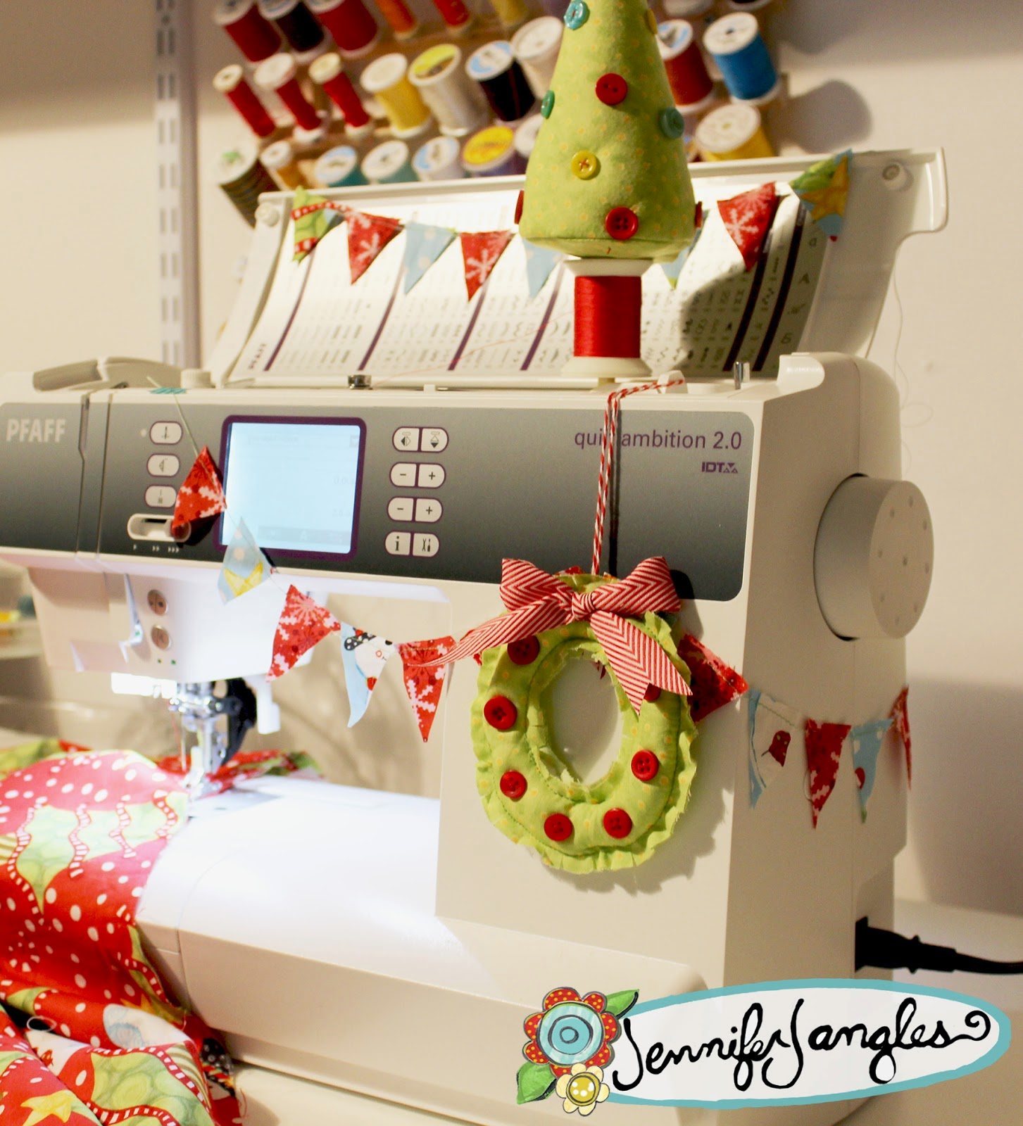 Blossom and Bev: Decorate your Sewing Machine for the Holidays!