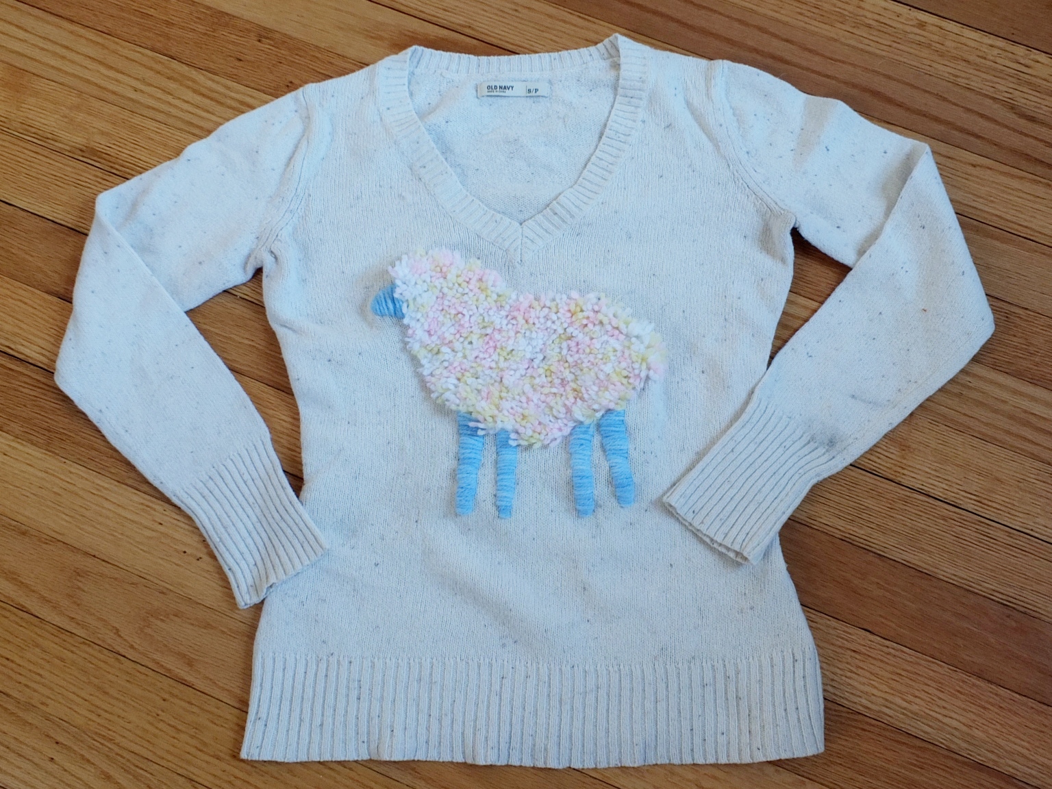 Refashion Co-op: Wooly sheep sweater