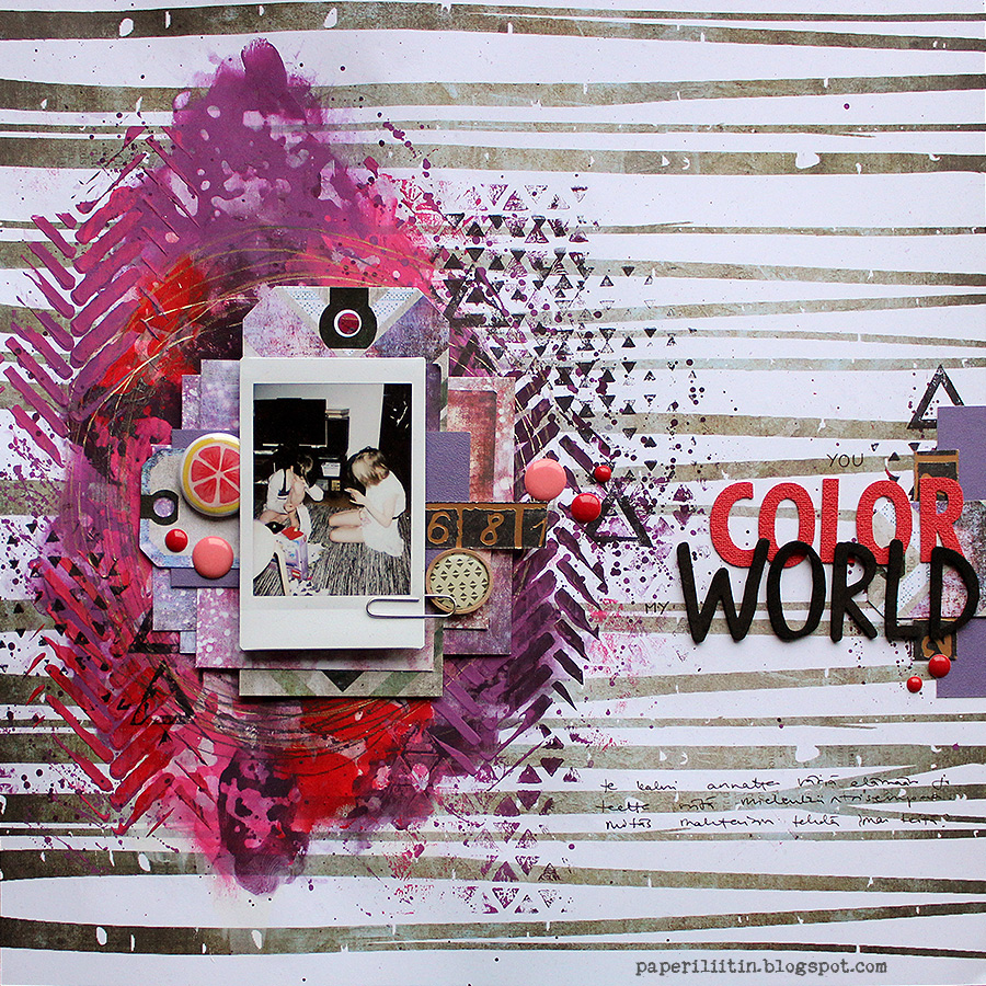 Riikka Kovasin - Paperiliitin: You color my world - Craft Stamper