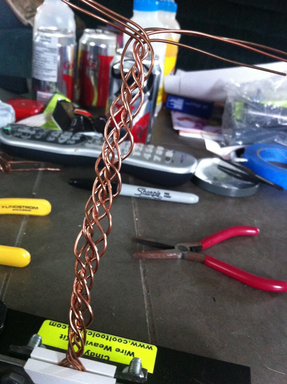 DEBORAHREAD.COM: Copper Weave Bracelet - Croc Ridge Wire Weave