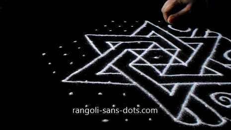 Diwali rangoli designs with dots step by step | Kolam by Sudha Balaji