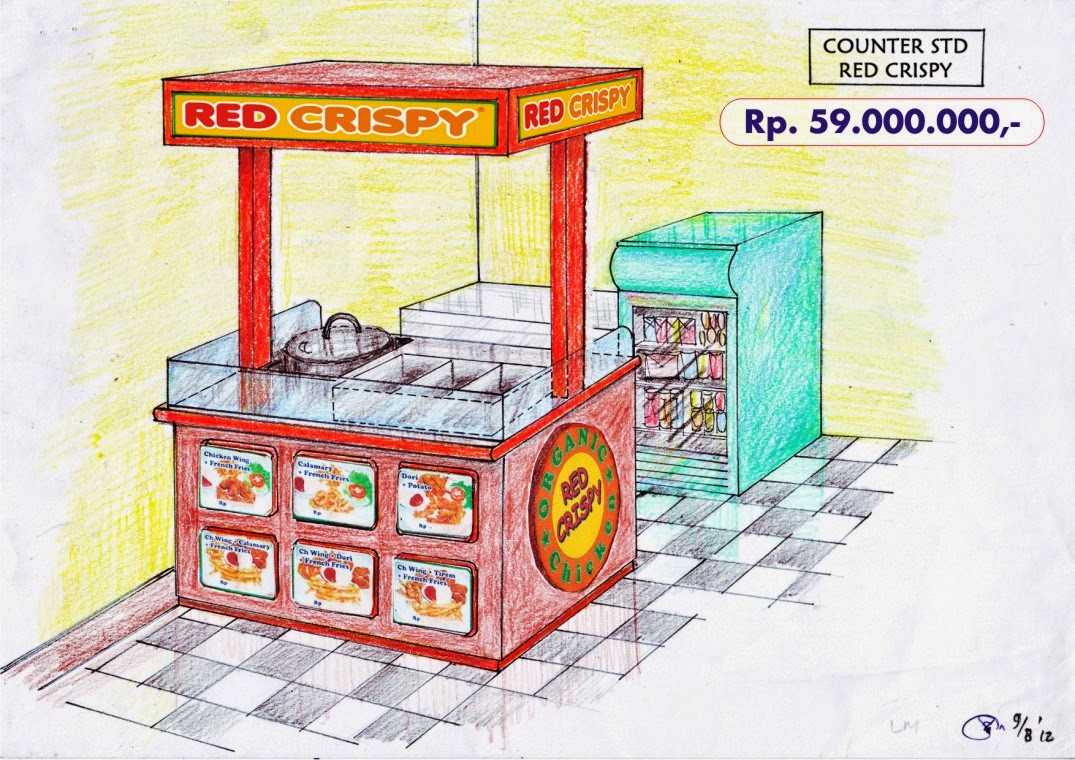 RED CRISPY Organic Fried Chicken: Counter Standard