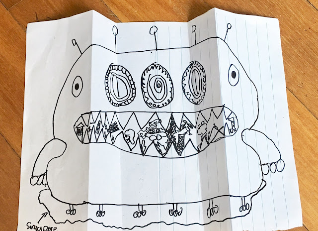 Kids Craft - Folded Paper Drawings