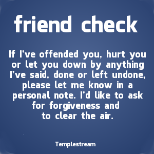 Friend Check: How to Clear the Air