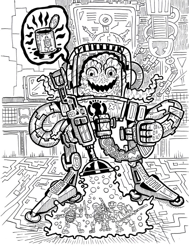 Ethan Mongin Illustration | Design : Krang's Android Body vs. the Ninja ...