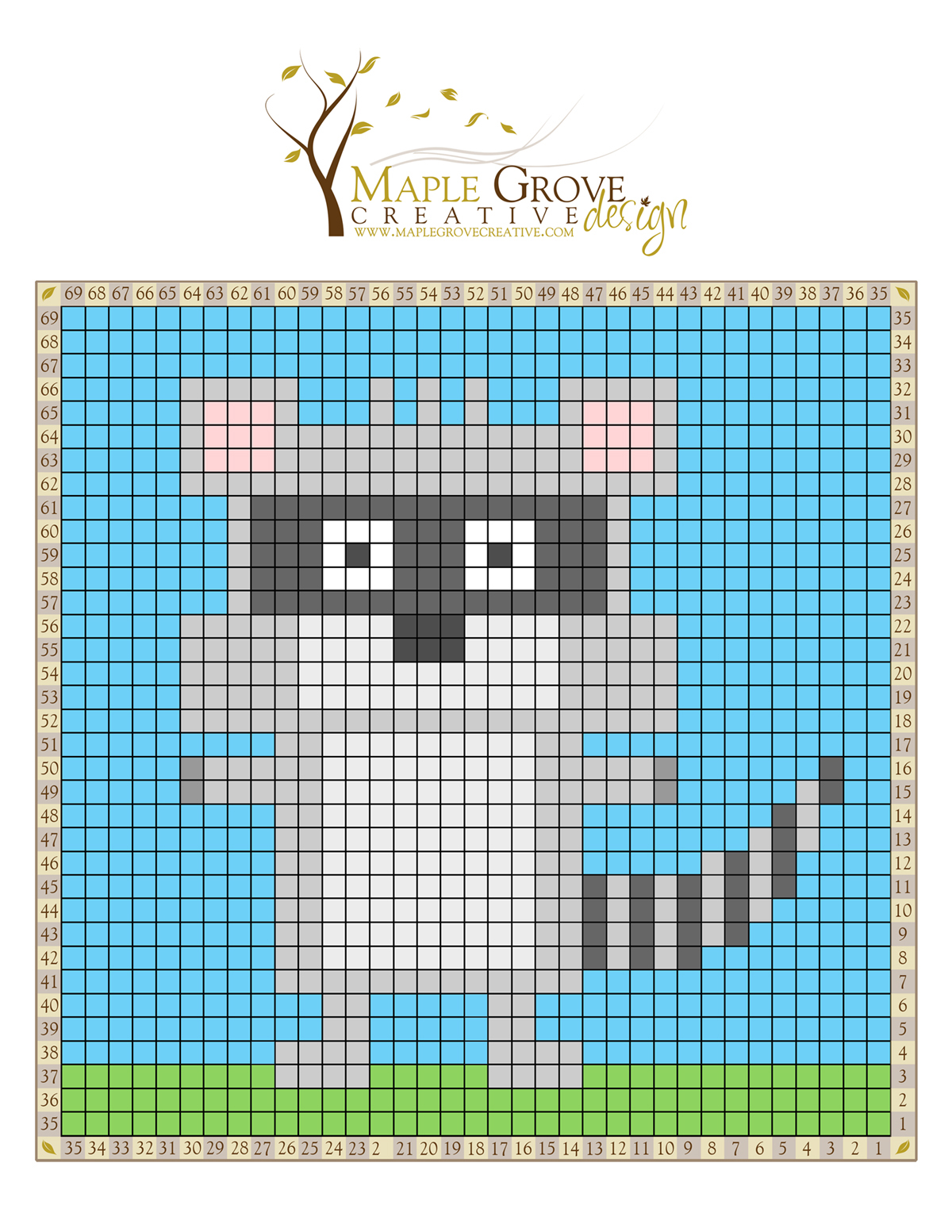Freebie Friday - Raccoon Graph | Maple Grove Creative Design
