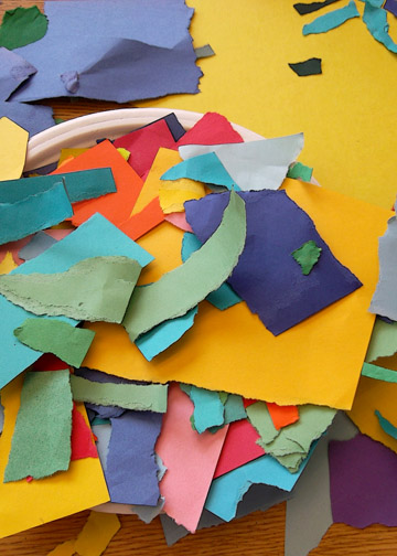 bitz n' bytz ......: Torn Paper Flower Collage