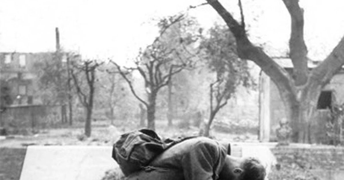 A German soldier returning to his home after WWII, who just found out ...