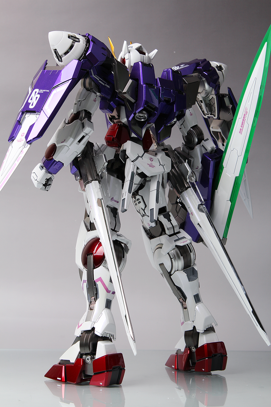 GUNDAM GUY: PG 1/60 00 Raiser [Metal Build Colors] - Painted Build