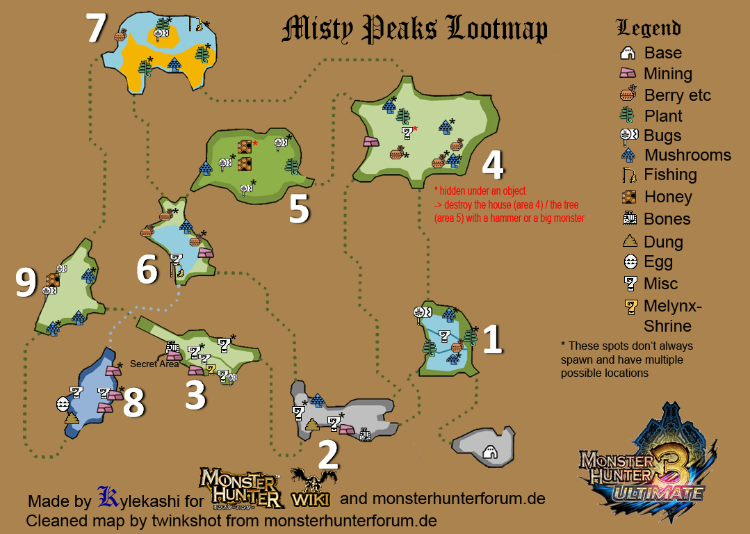 Monster Hunter Ultimate Help: Mapas de Monster Hunter 3 Ultimate